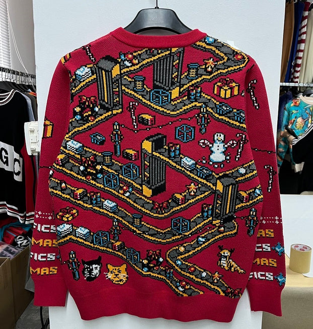 Jacquard-knit FICSIT Sweater – Lizard Doggo