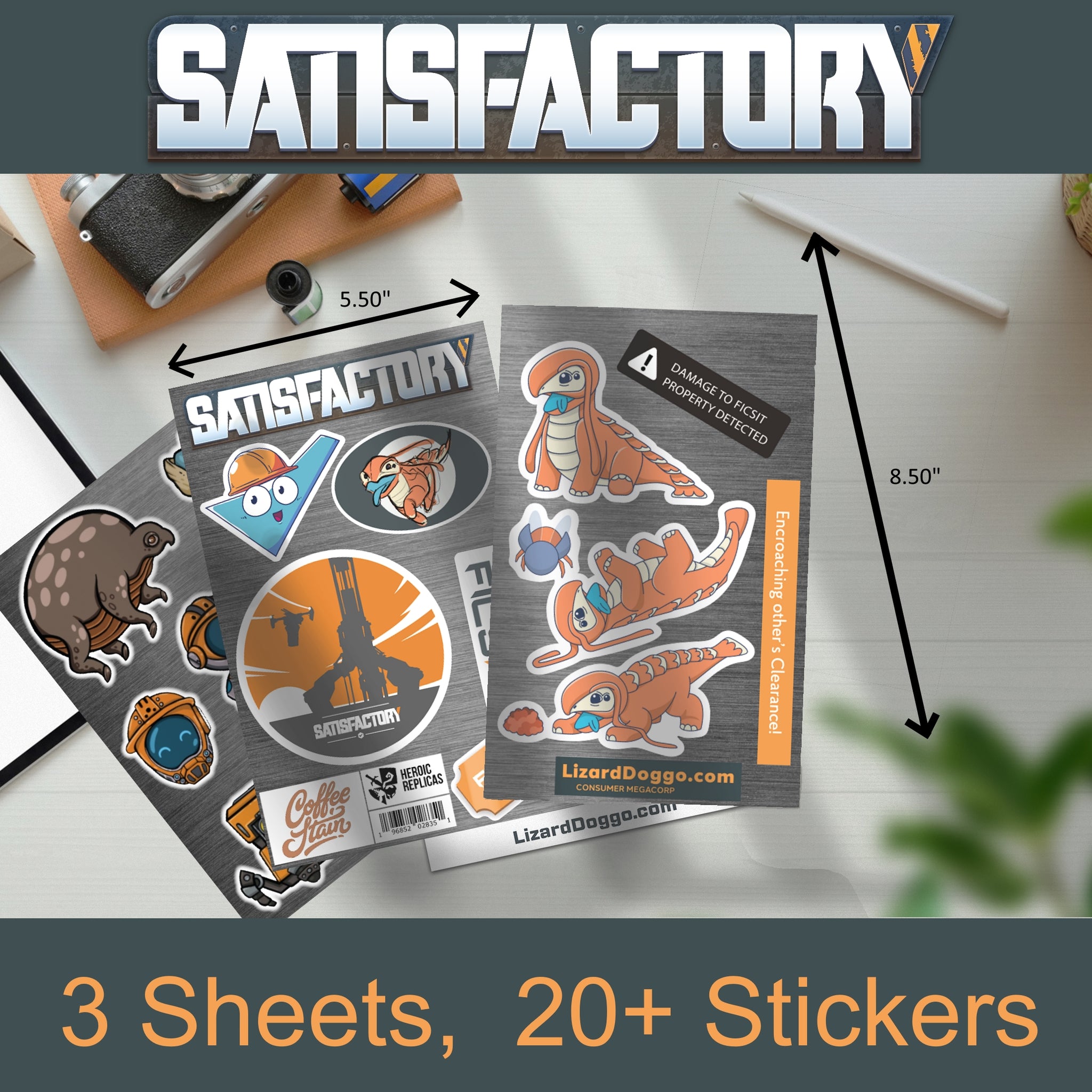 Satisfactory Sticker Pack – Lizard Doggo