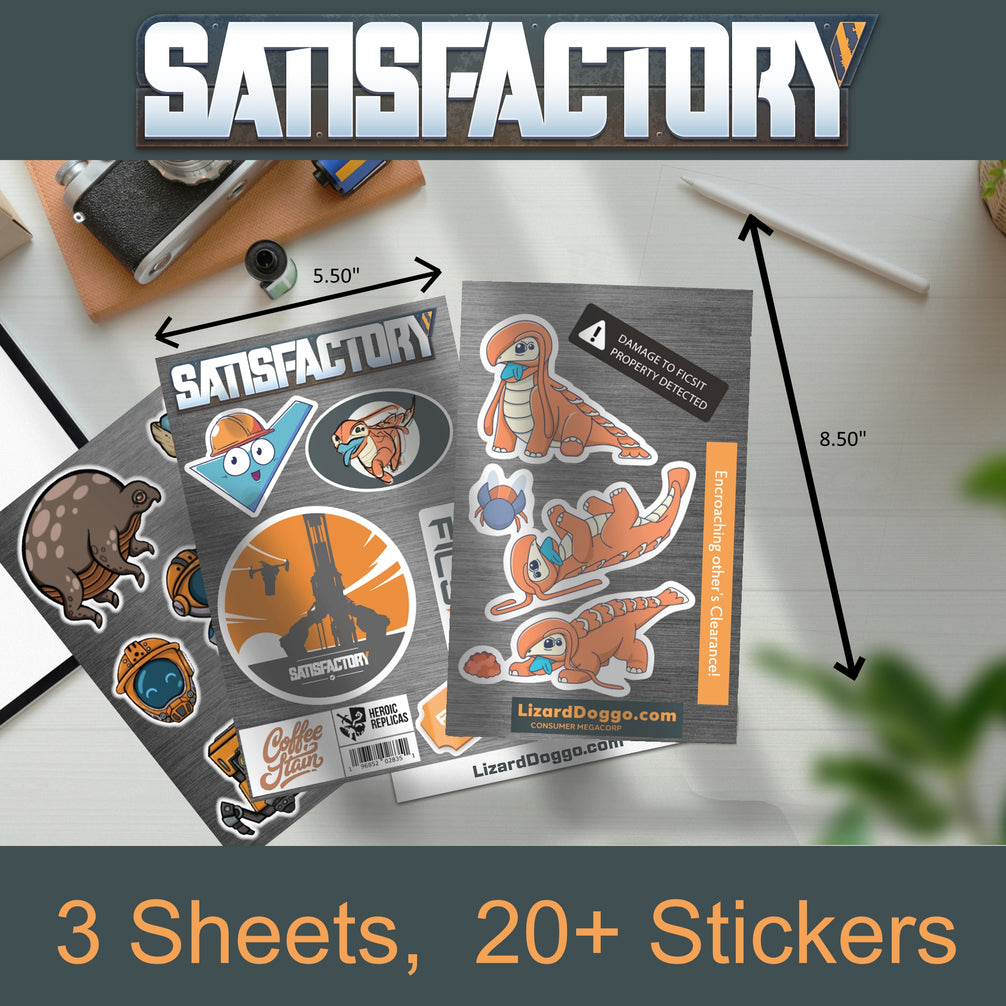 Satisfactory Sticker Pack – Lizard Doggo